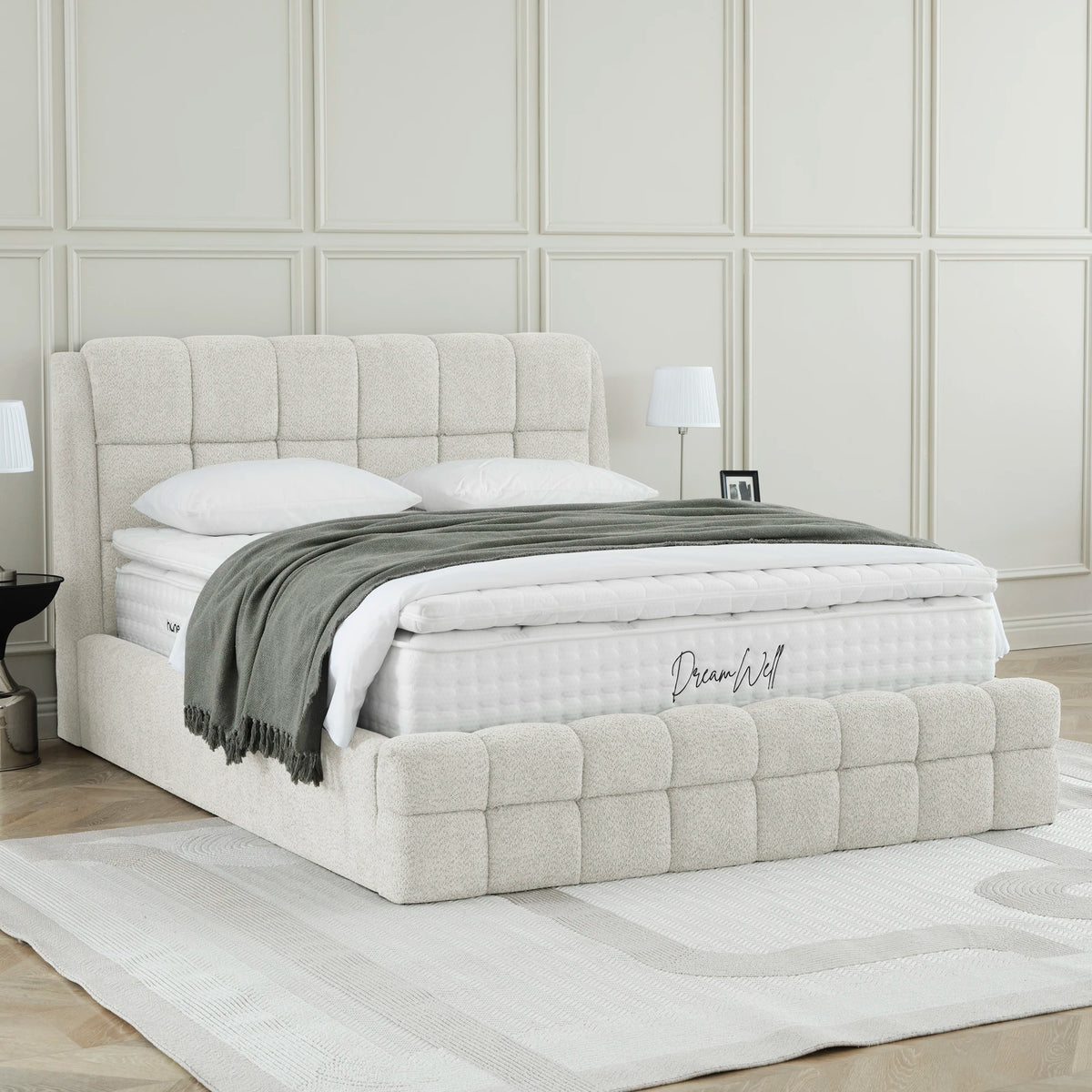 Designer Polsterbett Mila mit Stauraum | Cube Rahmen | Hane – Hane ...