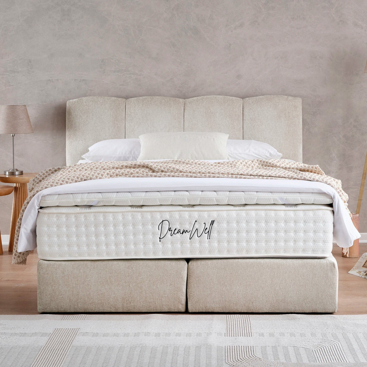 Designer Boxspringbett Lily | Geschwungenes Kopfteil | Hane – Hane ...